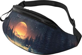 Generic Mode H&uuml;fttasche Weihnachtsdruck Lauftasche H&uuml;fttasche H&uuml;fttaschen F&uuml;r Camping Sport Fahrrad 14X35Cm