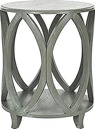 Safavieh EUH6607 Akzenttisch, Holz, Grau, 50 x 50 x 62.23 cm