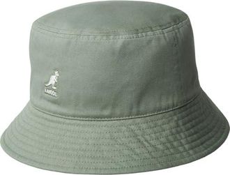 Kangol Chapeau Washed Bucket Hat Femme/Homme - de Plage DEte Peche Printemps-ete Ete - M (56-57 cm) Olive Clair