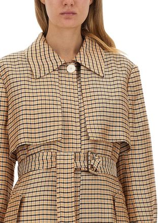 Lanvin Belted Multicolor Viscose Trench Coat - Multicolor