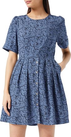 Louche Damen Kitty-Spring-floral Kleid, blau, 42