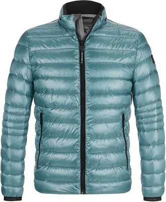 Milestone Herren Steppjacke blau Mikrofaser unifarben