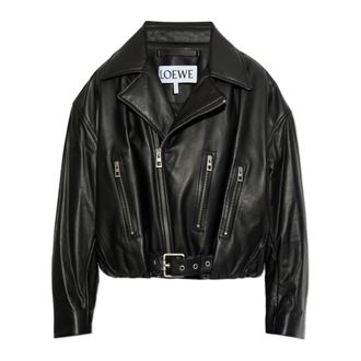 Loewe Femme, Vestes, Noir, Taille: 38 FR Blouson de motard en agneau