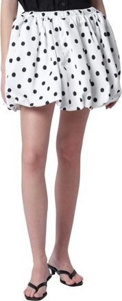 Patou Femme, Shorts, Blanc, Taille: 36 FR Mini-jupe Bloomer &Eacute;lastiqu&eacute;e