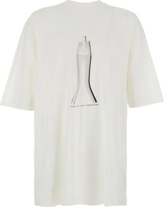 Rick Owens Homme, Tops, Blanc, Taille: M Jumbo SS T