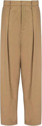 Balmain Femme, Pantalons, Beige, Taille: 36 FR Pantalon Pliss&eacute; en Coton