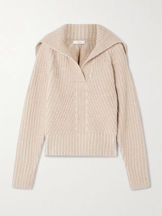 Joseph Robby Pullover Aus Einer Gerippten Merinowollmischung - Neutral