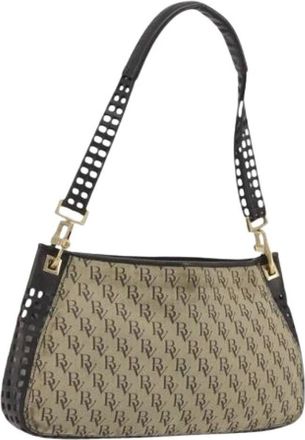 Bottega Veneta Pre-owned Vintage Canvas Shoulder Bag - Femme - Pre-owned - Brun - Taille: ONE Size