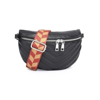 Miss Lulu Sac banane femme, Sac à Bandoulière en Cuir PU,Sangle réglable & larges bretelles, Idéal pour Mode Quotidien Sorties Voyage