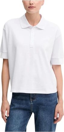 A|X Armani Exchange Femme, Tops, Blanc, Taille: 36 FR Polo &agrave; Manches Courtes et Col Rond