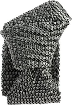Tony & Paul Cravate tricot. TONY, Soie. Gris cendre - Uni - FABRIQUE EN ITALIE