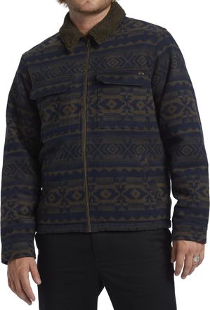 Billabong Billabong Mens Barlow Sherpa Jacket, Dark Brown, S