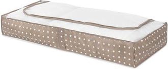 Compactor RAN5182_Brown extra flache Unterbettkommode, staubdicht, Rivoli-Serie, Braun/Weiß, Polypropylen und EVA, 45 x 108 x Höhe 15 cm