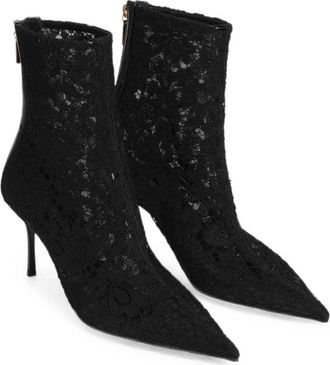 Dolce & Gabbana Cardinal Heel Bootie - Black
