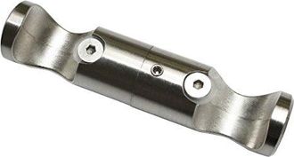 Gardinia 11283 Deckenträger Adapter für Gardinenstangen, Serie Chicago, Durchmesser 20 mm, edelstahloptik