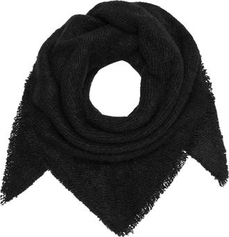 soccx Damen Triangle-Schal aus Boucl&eacute;garn Black, None