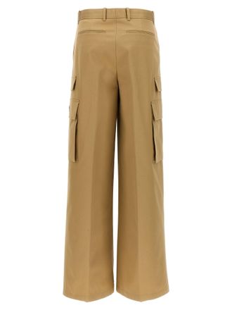 Versace Cotton Gabardine Cargo Pants - Beige