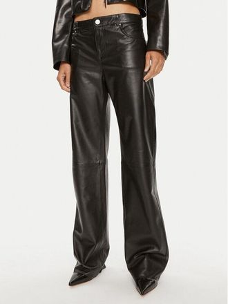 2nd Day Lederhose Loke 2000563642 Schwarz Straight Leg