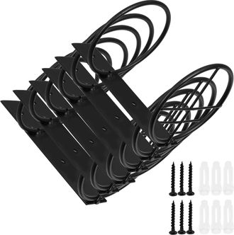 Happyyami IMUSINICE 6 St&uuml;ck Wandmontiertes Weinregal aus Massivem Eisen Einzelflaschenhalter f&uuml;r Wein und Bierflaschen Platzsparendes Metall Flaschenregal zur W