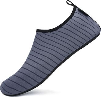 Saguaro Badeschuhe Damen Wasserschuhe Herren Schwimmschuhe Licht Weich Strandschuhe Schnelltrocknend Aquaschuhe Surfschuhe Pantoffeln 033 Grau Gr.42/43