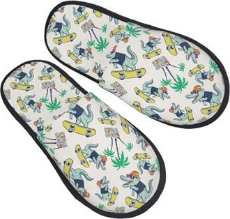 Generic Chaussons Femme Homme Crocodile De Dessin Anim&eacute; En Skateboard Maison Chaussures Doubl&eacute;es En Peluche Doux Pantoufles Pour Invit&eacute;s, Pour Mariage, Femmes