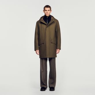 Sandro Parka en laine et cachemire