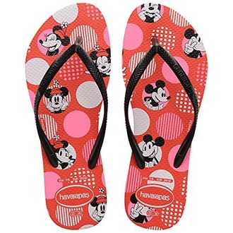 Havaianas Slim Disney Stylish, Chanclas Cómodas, Ligeras y Estilosas, Diseños de Disney, Tiras Finas y Suela Antideslizante, Mujer