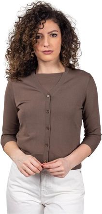 Max Mara Femme, Pulls, Brun, Taille: 44 FR Stemma Cardigan