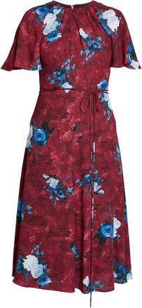 Erdem Kleid mit Blumen-Print - Rot