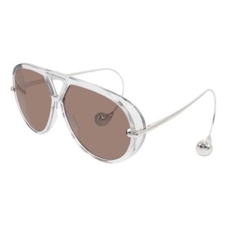 Bottega Veneta Sonnenbrille mit Ohrringen - - Accessories - Damen - Grau - 63 MM
