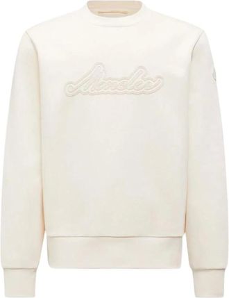 Moncler Homme, Sweatshirts et sweats &agrave; capuche, Beige, Taille: XL Logo SweaT-shirt