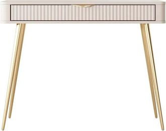 Casanova JOUDY - Bureau 100cm effet rainur&eacute; - Beige