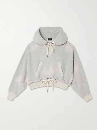 R13 Sweat &Agrave; Capuche En Jersey De Coton &Agrave; Liens - Gris