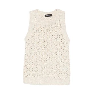 Fabiana Filippi Femme, Tops, Blanc, Taille: 40 FR Top sans manches