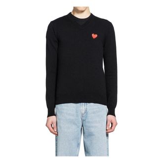 Comme Des Gar&ccedil;ons Homme, Pulls, Noir, Taille: S Pull en Laine Col V