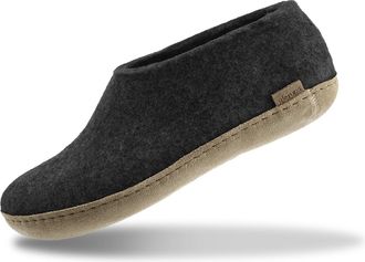 Glerups dk Glerups Filz Hausschuhe Herren und Damen (Größe 37) | Komfortabler Hausschuh mit Weicher Sohle aus Leder | Herren & Damen Slipper Geschlossen | Comfor