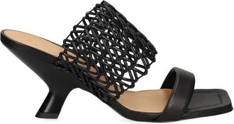 Chantal Sandalen mit eckiger Spitze - Schwarz