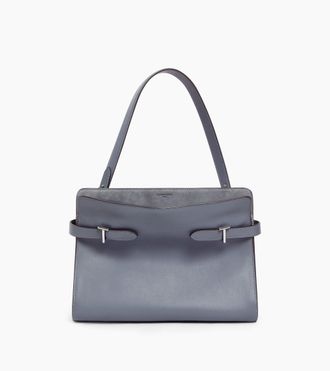 Le Tanneur Sac port&eacute; &eacute;paule grand mod&egrave;le Emie en cuir lisse et nubuck