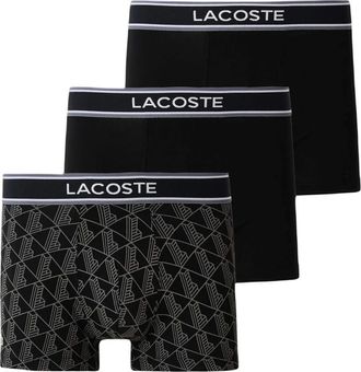 Lacoste Tripack Boxers - Homme - Sous-v&ecirc;tements - Multicolore - Taille: S