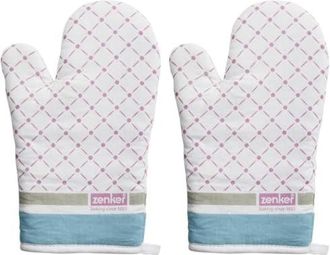 Zenker 43925 Topfhandschuh, Backhandschuh, Baumwolle, Blau (Packung mit 2)