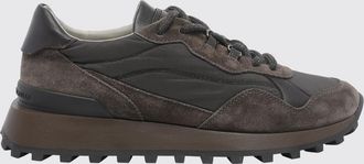Brunello Cucinelli Low-Top-Sneaker aus Veloursleder und Nylon mit Monili