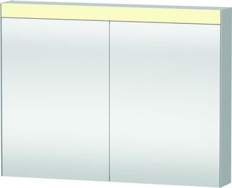 Duravit Xbase, Möbel-Set wandhängend, mit LED-Spiegelschrank, - Duravit