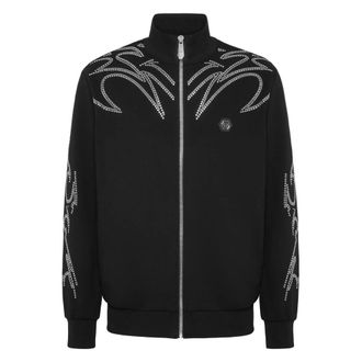 Philipp Plein Tracksuit Jacket Texas Studs - - Sweatshirts & Hoodies - Herren - Schwarzk - S