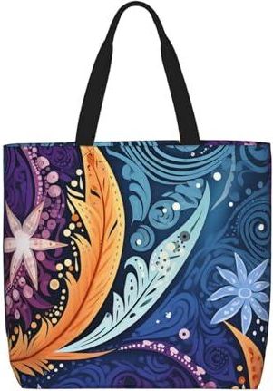 Generic Motifs Aborig&egrave;nes Sac Fourre Tout D&eacute;contract&eacute; Sacs De Courses R&eacute;utilisable Sac Cabas Pour Quotidienne Gym Shopping