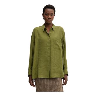 American Vintage Ysoli Oversized Shirt - - Blouses & Shirts - Damen - Gr&uuml;n - XS/S