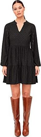 Vila Vila Vikawa L/S Dress/Su-Noos Robe, Noir, XS Femme