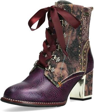Laura Vita Bottines Femme Kacio 05, Pointure:39 EU, La Couleur:Violet