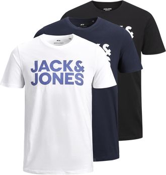 Jack & Jones JJECORP Logo Tee SS O-Neck 3PK MP NOOS