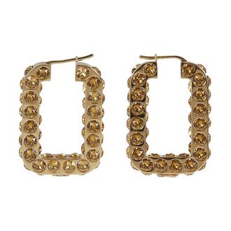 Amina Muaddi Femme, Accessoires, Jaune, Taille: ONE Size Charlotte Hoop Earrings