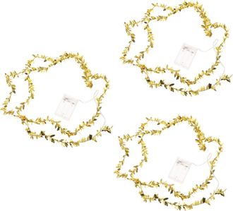 Aboofan 3er-set -lichterketten Mit Dekorativen Blättern 2 M 20 Leds Für Die Inneneinrichtung Schlafzimmer Feier Hochzeit